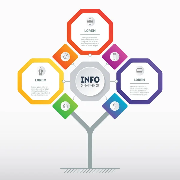 Web Template Tree Info Chart Diagram Infographic Technology Education ...