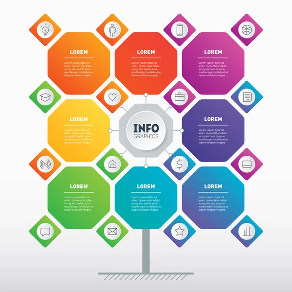 Web Template Tree Info Chart Diagram Infographic Technology Education ...
