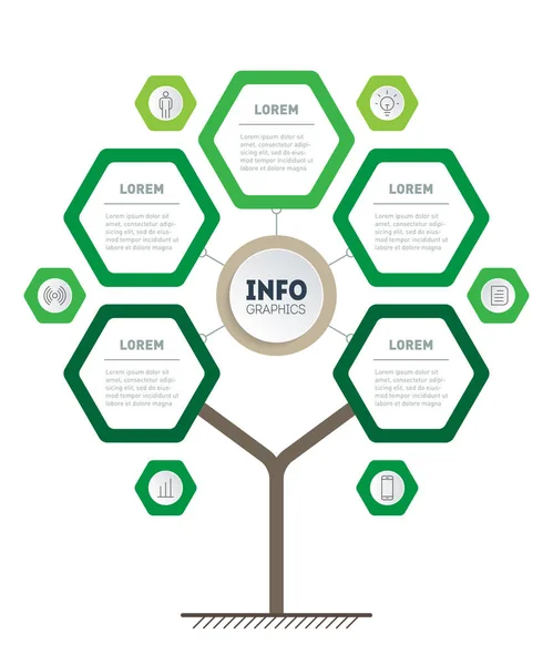 Web Template Tree Info Chart Diagram Infographic Technology Education ...
