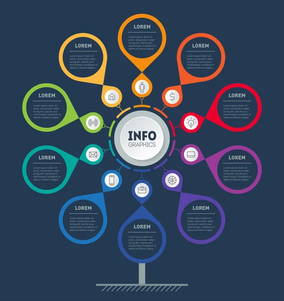 Business Presentation Concept Options Template Development Tree Chart ...