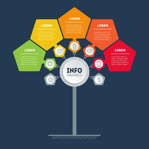 Business Presentation Concept Options Template Development Tree Chart ...