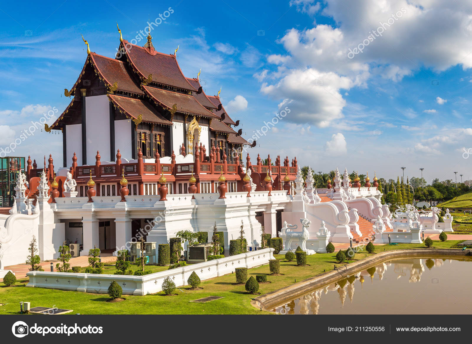 Royal Ratchaphruek Park Chiang Mai Thailand Summer Day Stock Photo by ...