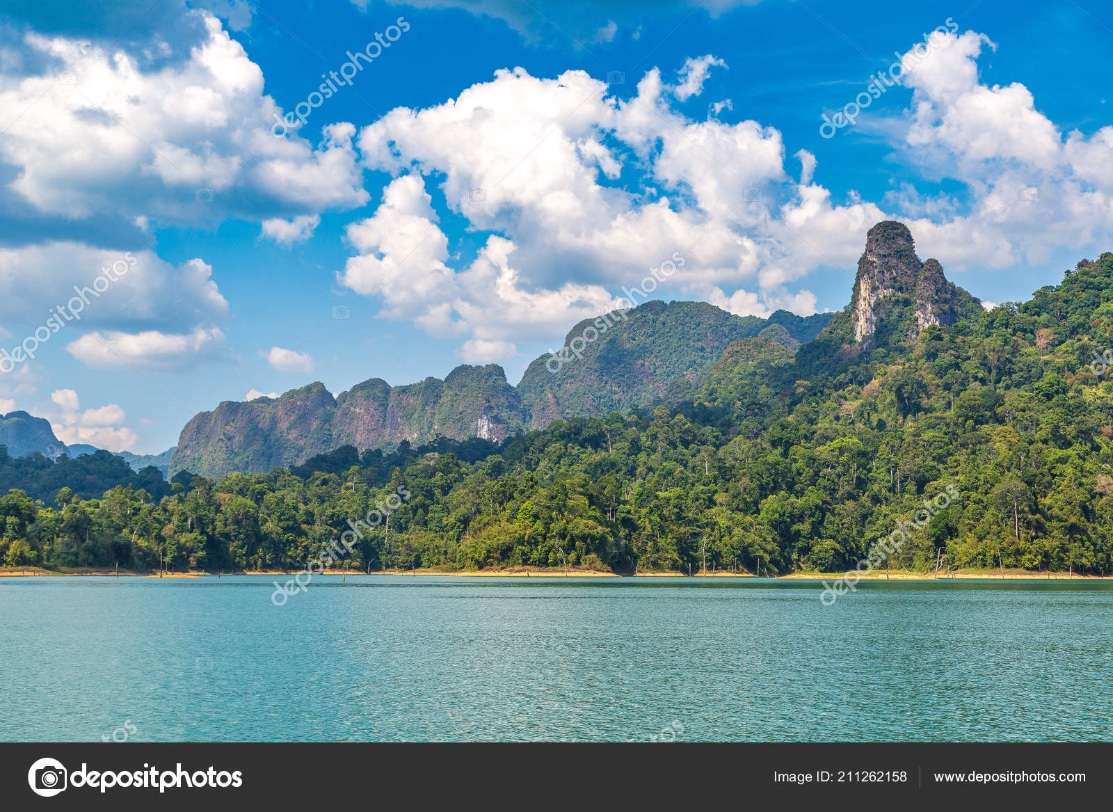 Beautiful Nature Cheow Lan Lake Ratchaprapha Dam Khao Sok National ...