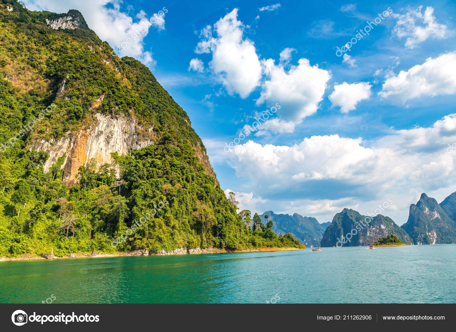 Beautiful Nature Cheow Lan Lake Ratchaprapha Dam Khao Sok National ...