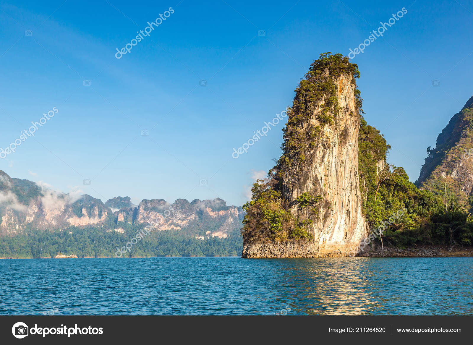 Beautiful Nature Cheow Lan Lake Ratchaprapha Dam Khao Sok National ...