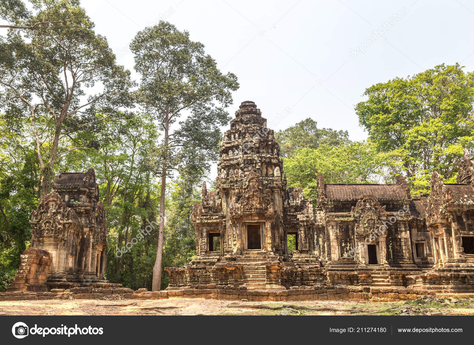 Thommanon Temple Ruins Khmer Ancient Temple Complex Angkor Wat Siem ...