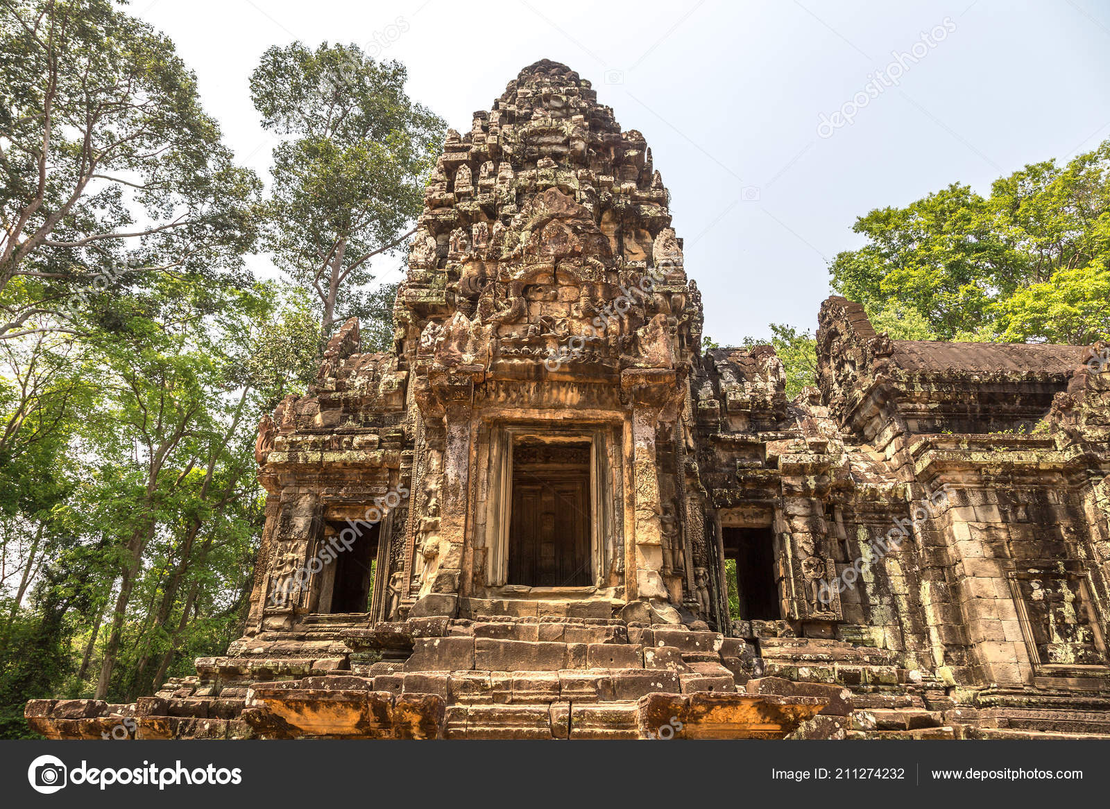 Thommanon Temple Ruins Khmer Ancient Temple Complex Angkor Wat Siem ...