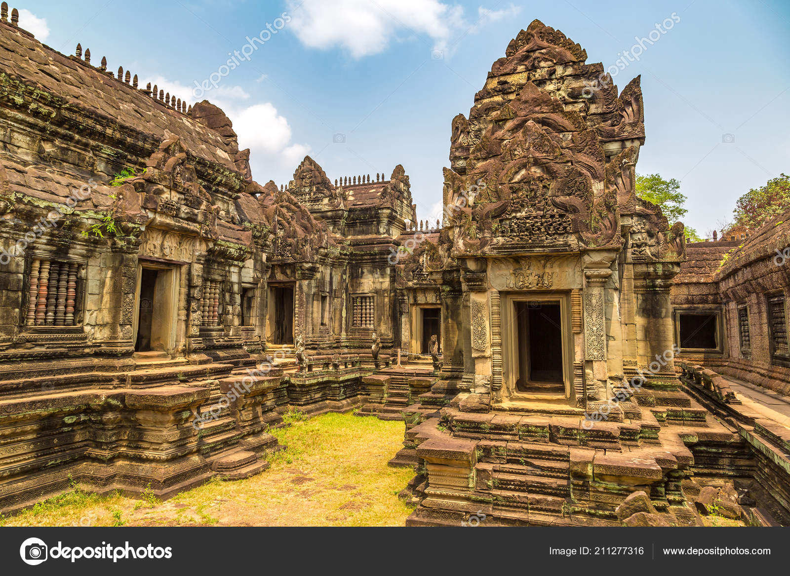 Banteay Samre Temple Complex Angkor Wat Siem Reap Cambodia Summer ...