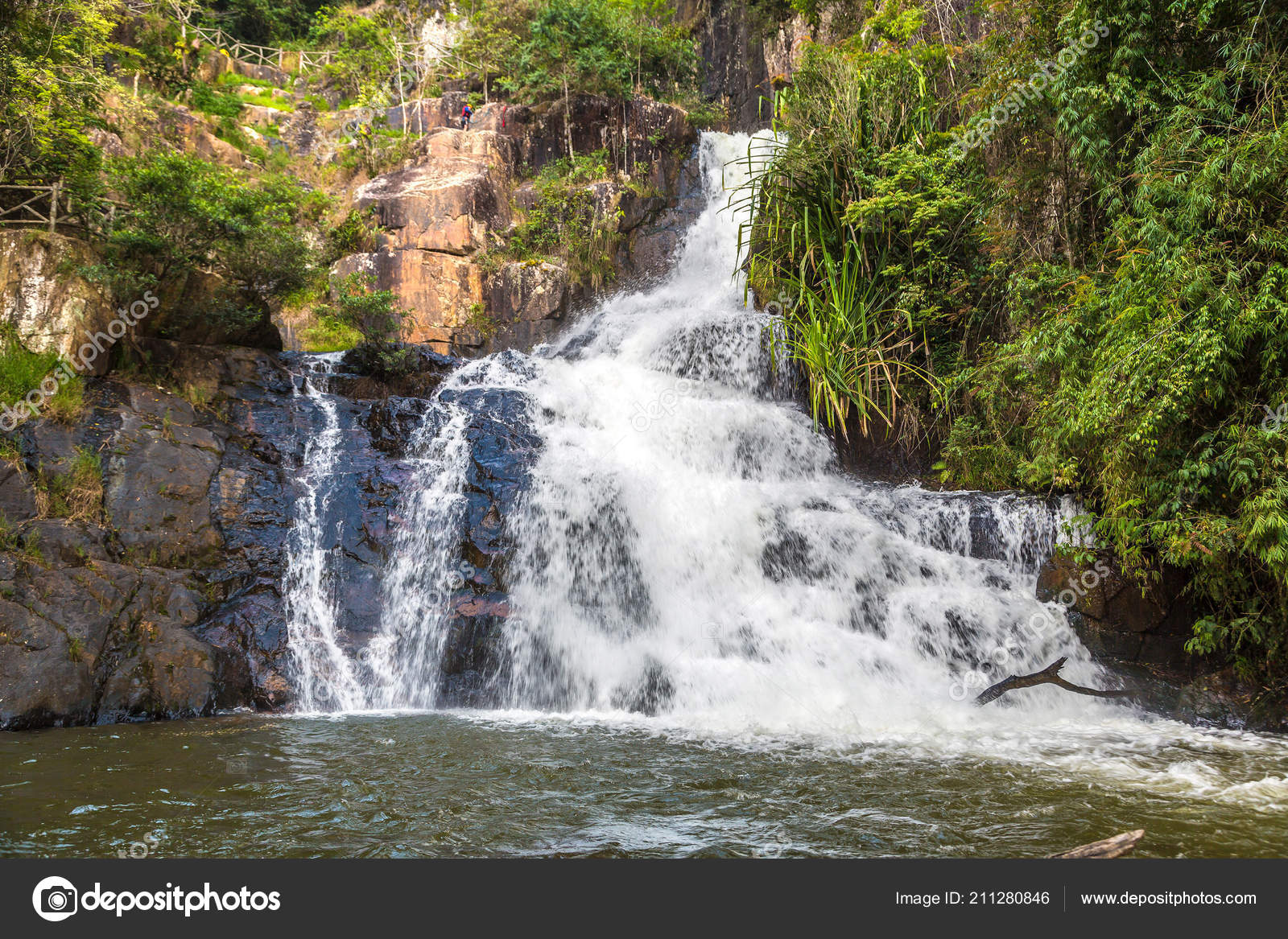 Datanla Waterfall Dalat Vietnam Summer Day Stock Photo by ©bloodua ...