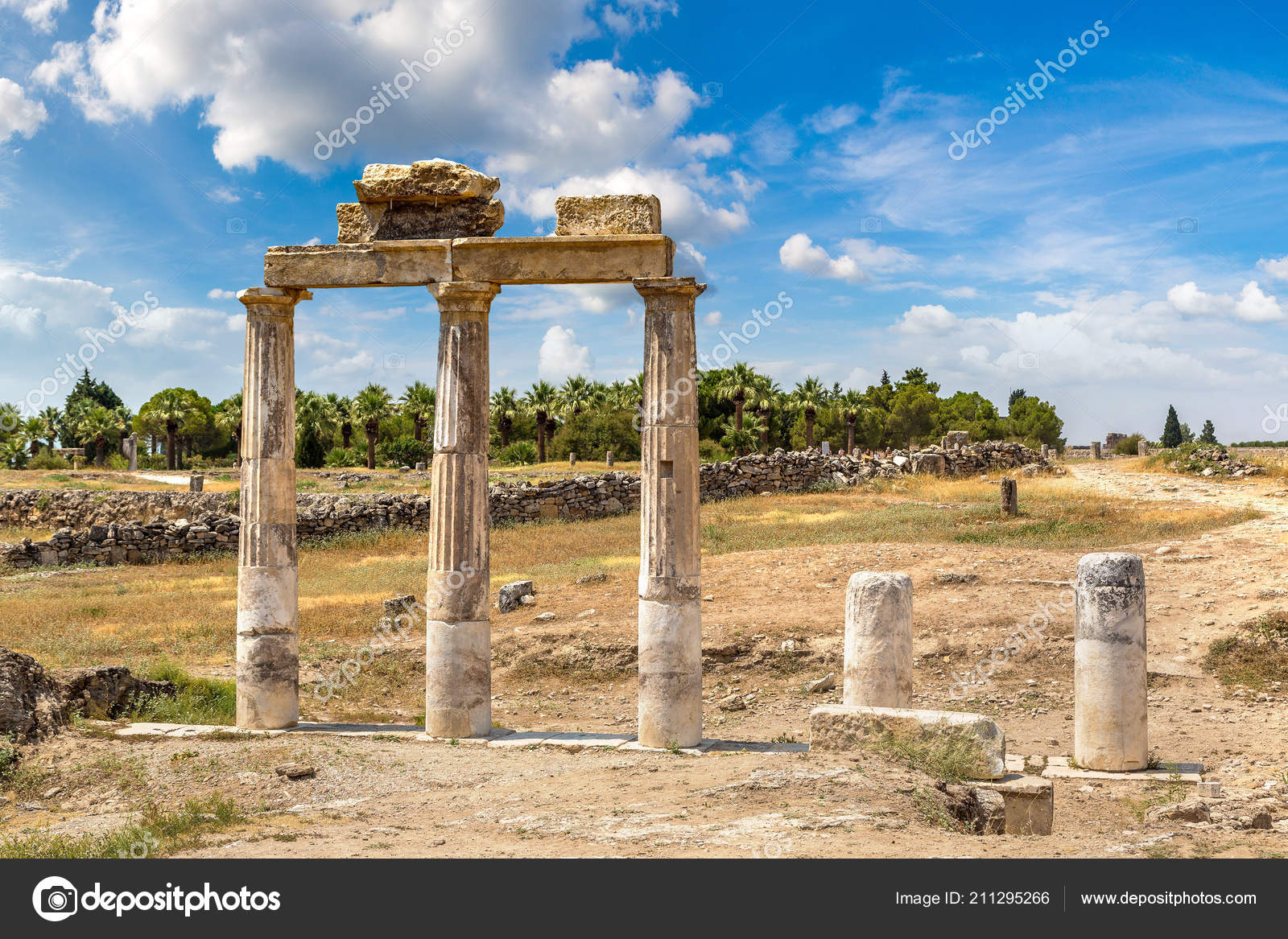 Ruins Ancient City Hierapolis Pamukkale Turkey Beautiful Summer Day Stock Photo by ©bloodua ...