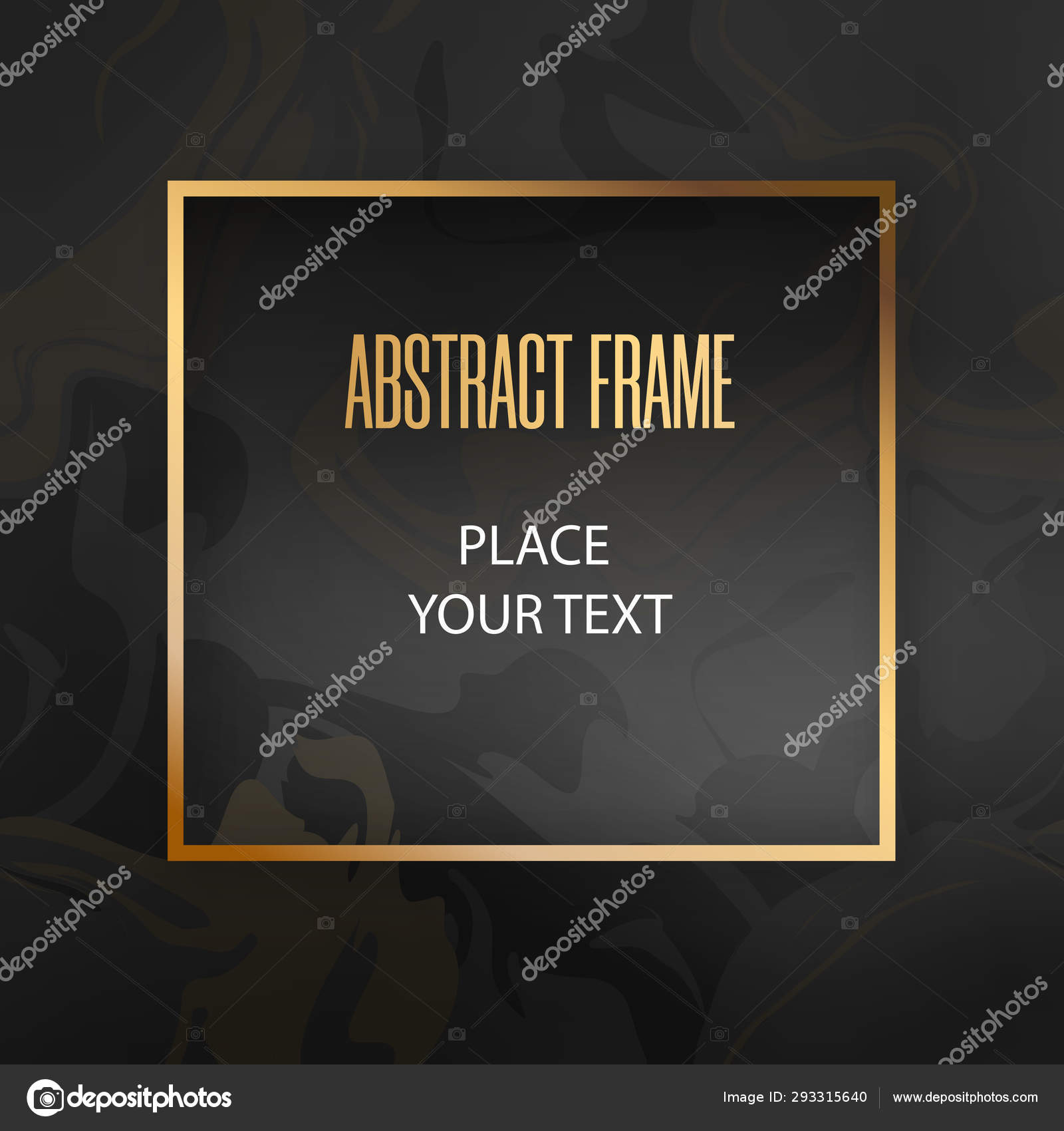 Beauty golden frame with seamless abstract design pattern Stock Vector ...