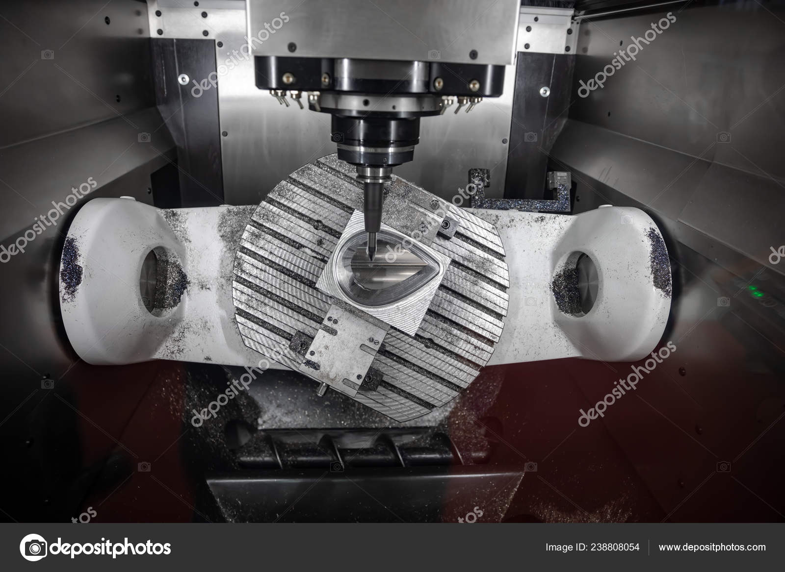 Metalworking Cnc Milling Machine Cutting Metal Modern Processing ...