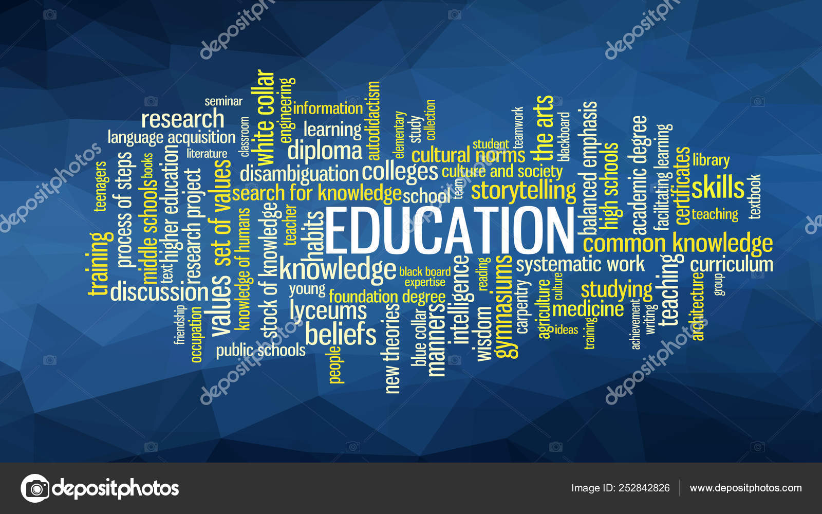Education Word Cloud Concept Illustration Vector — Free Stock Vector