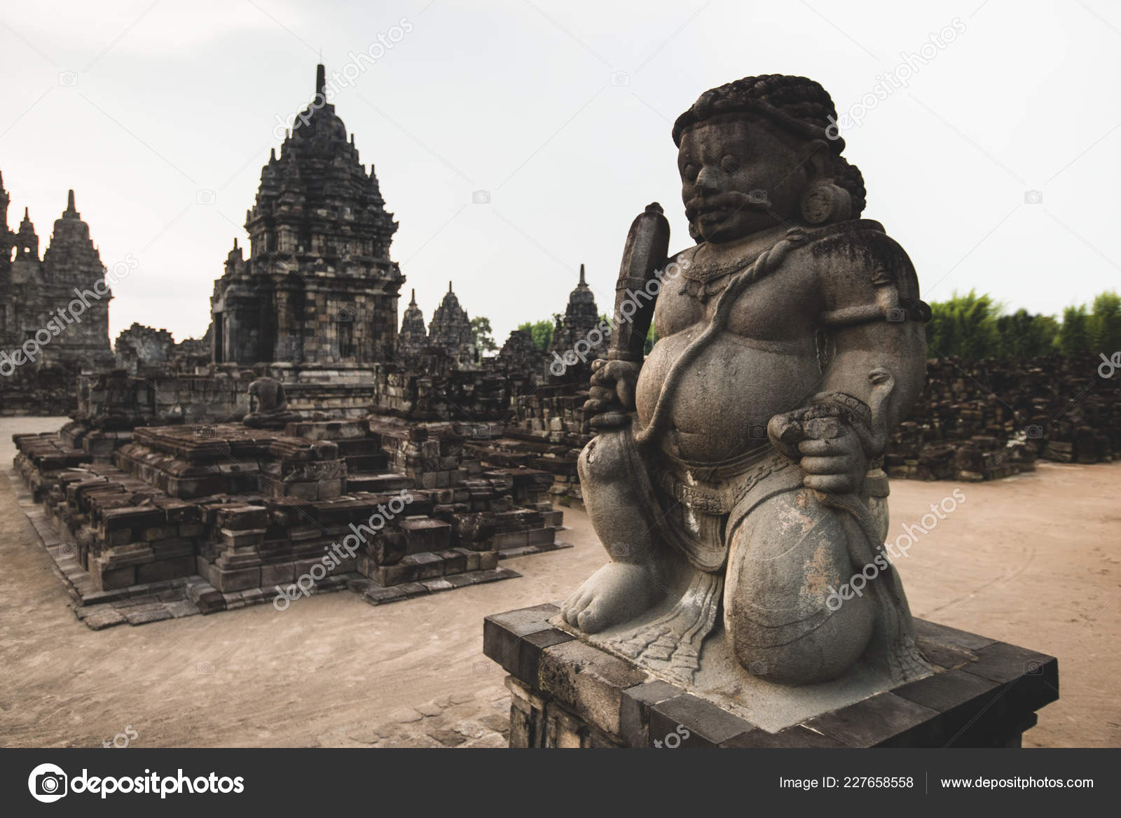 Prambanan Tempelanlage Auf Der Insel Java Indonesien Ein Hinduistischer ...