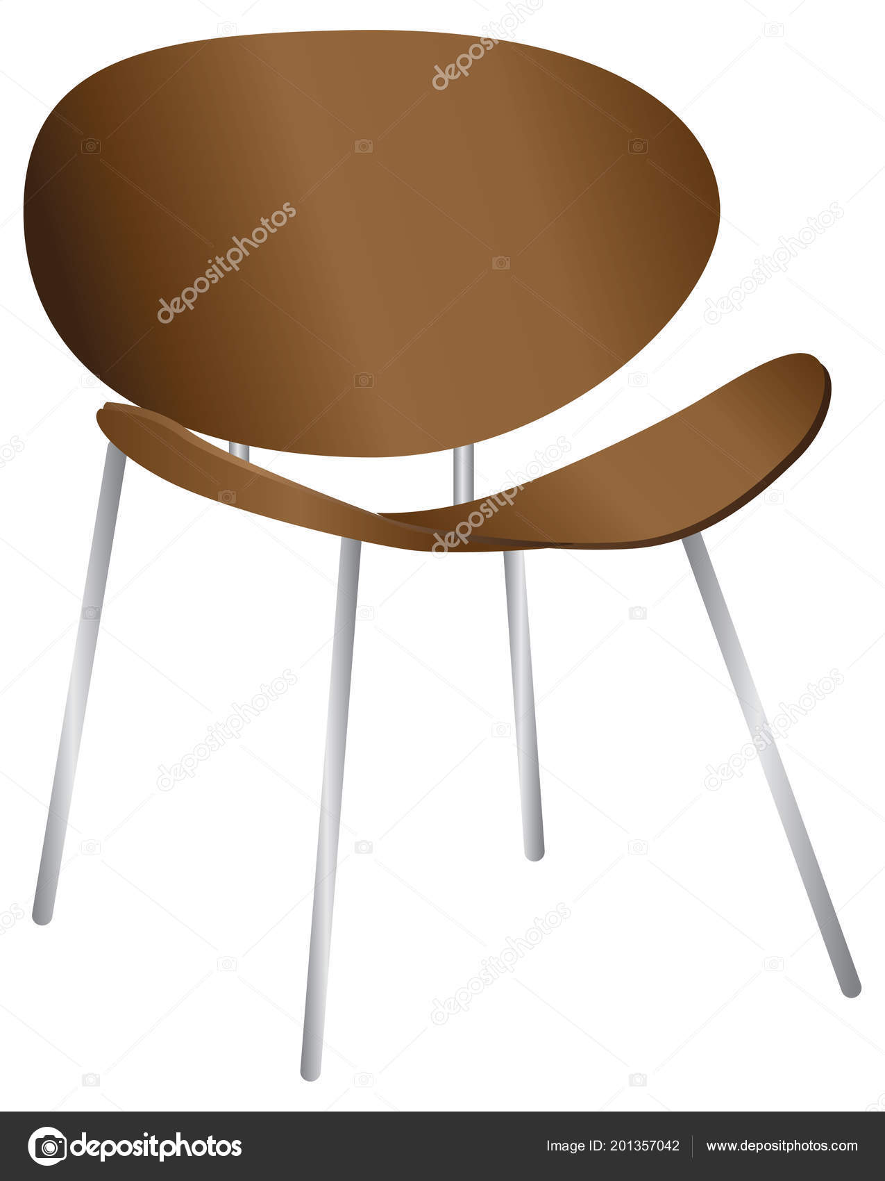 Wooden Designer Chair Chair Legs Made Metal Stock Vector Image by ...