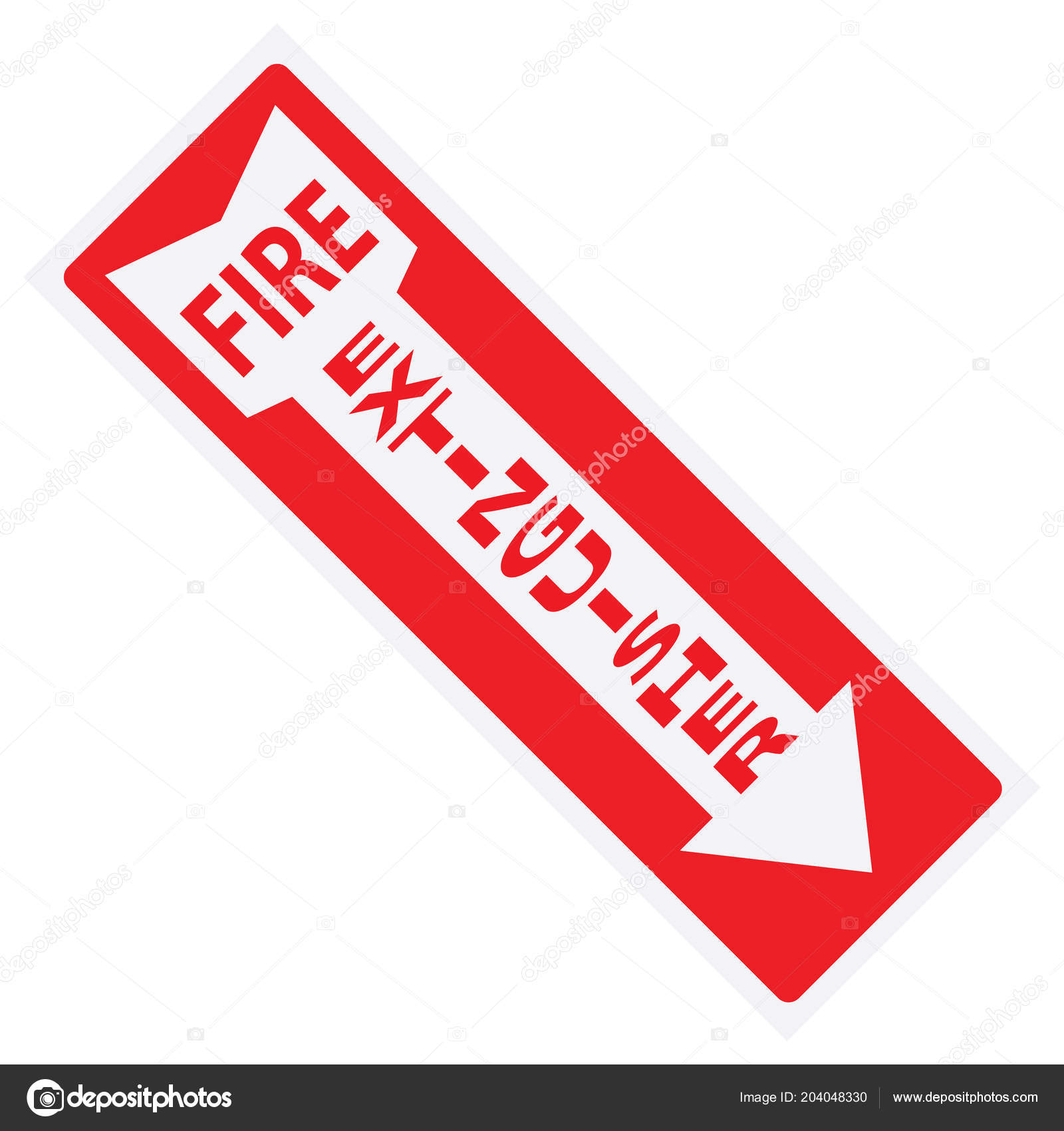 Etiqueta Engomada Del Letrero Del Extintor Para Pared Ilustración ...