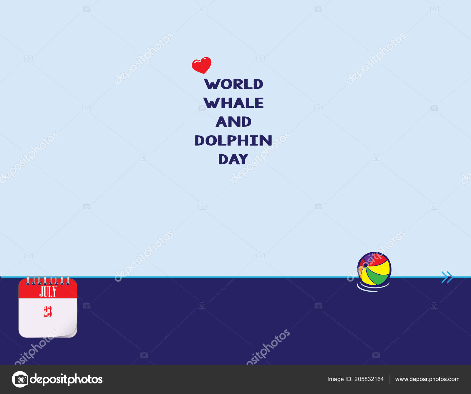 Calendar Events July Congratulations World Whale Dolphin Day Stock ...
