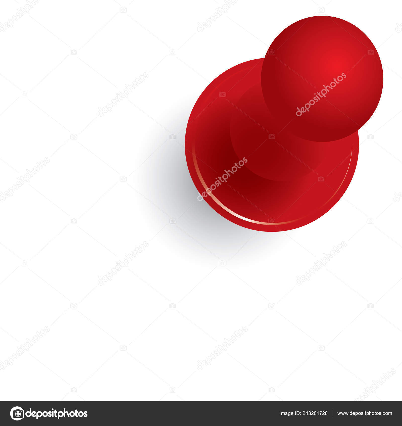 Red Office Pins Office Documents White Paper Stock Vector by ...