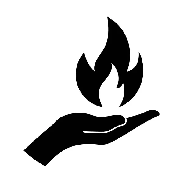 Icon fire on the hand Stock Vector Image by ©Laures #194003622