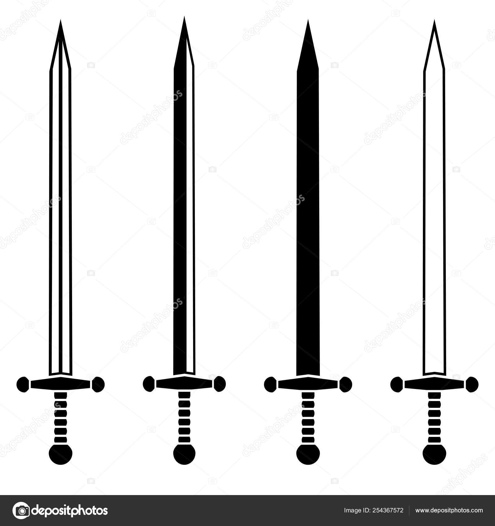 Set of knight swords Stock Vector Image by ©Laures #254367572