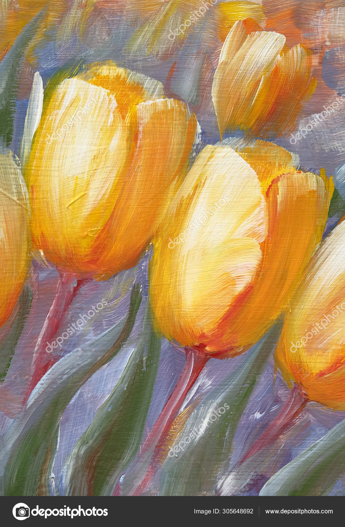 Yellow Tulips Painting
