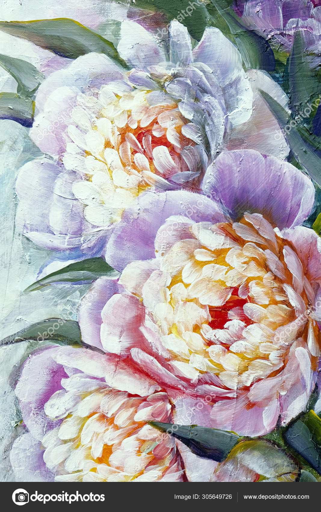 Peonies in lush green original oil painting on canvas Oil Art ...