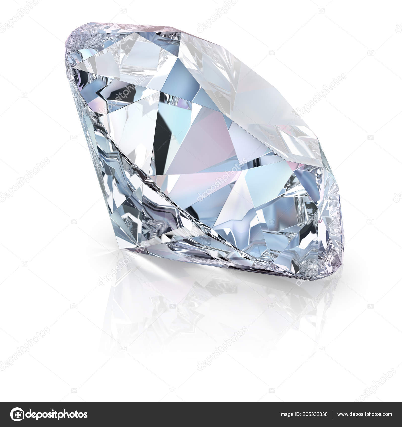 Beautiful Sparkling Diamond Light Reflective Surface Image White ...