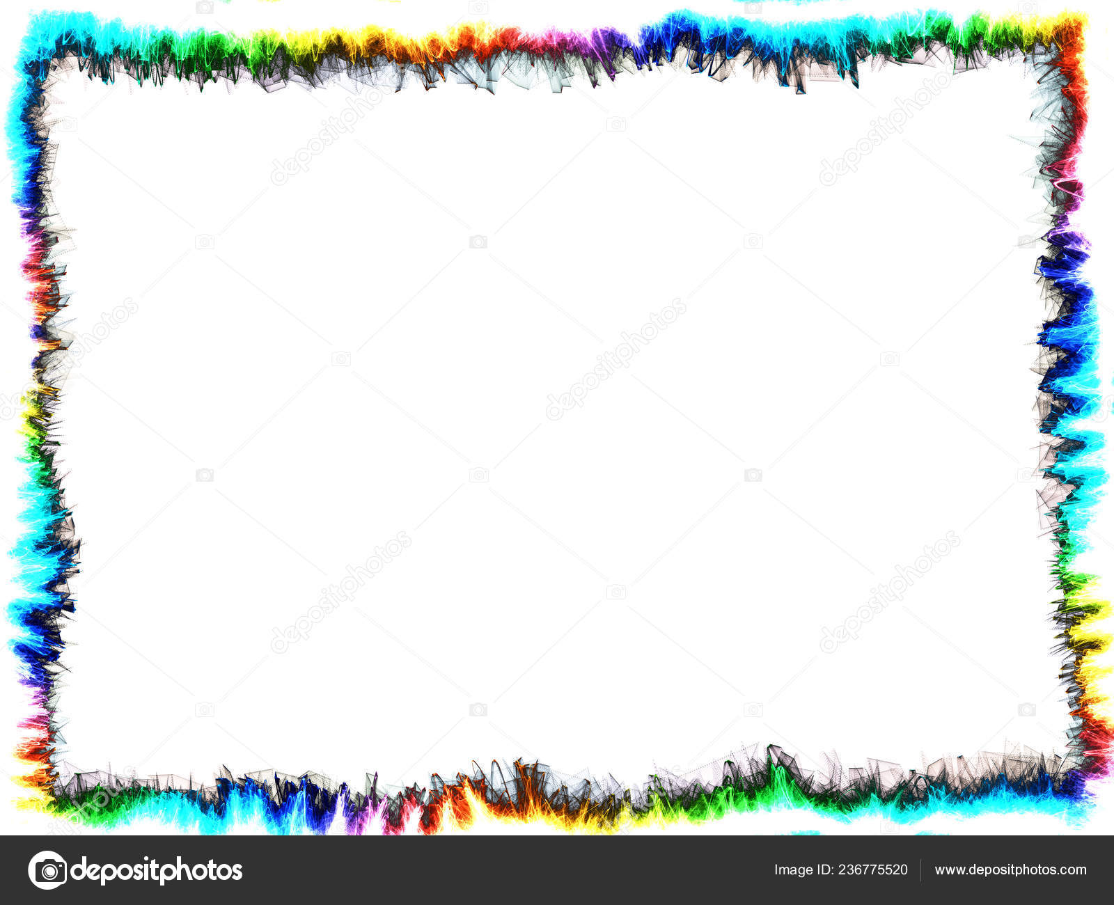 Abstract Generated Colorful Frame Pattern White Background Stock ...