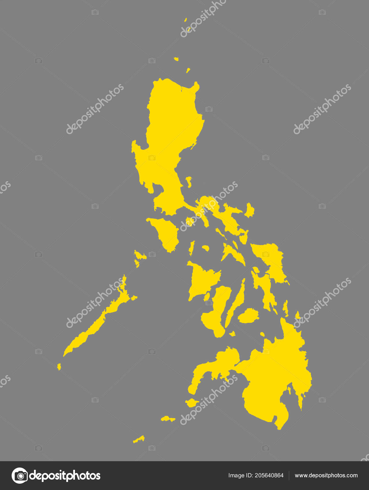 Mapa Exacto Filipinas Vector de stock #205640864 de ©rbiedermann