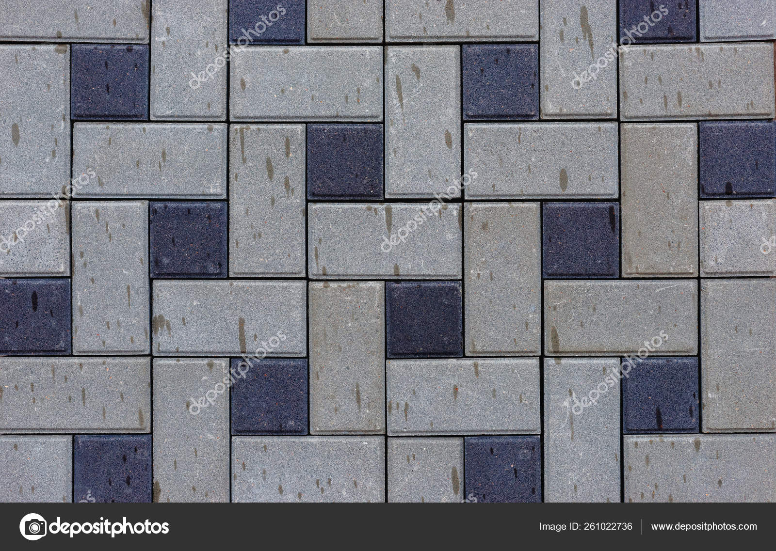 Multicolored paving slabs by mosaic on shop window outdoor. — Stock ...