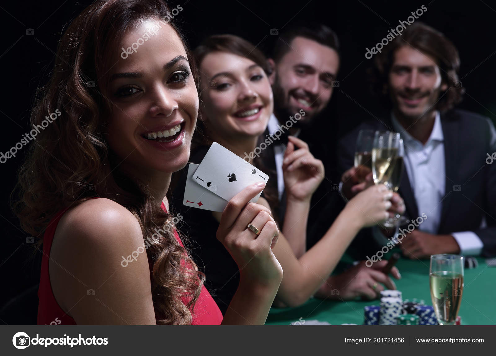 Adults Playing Poker
