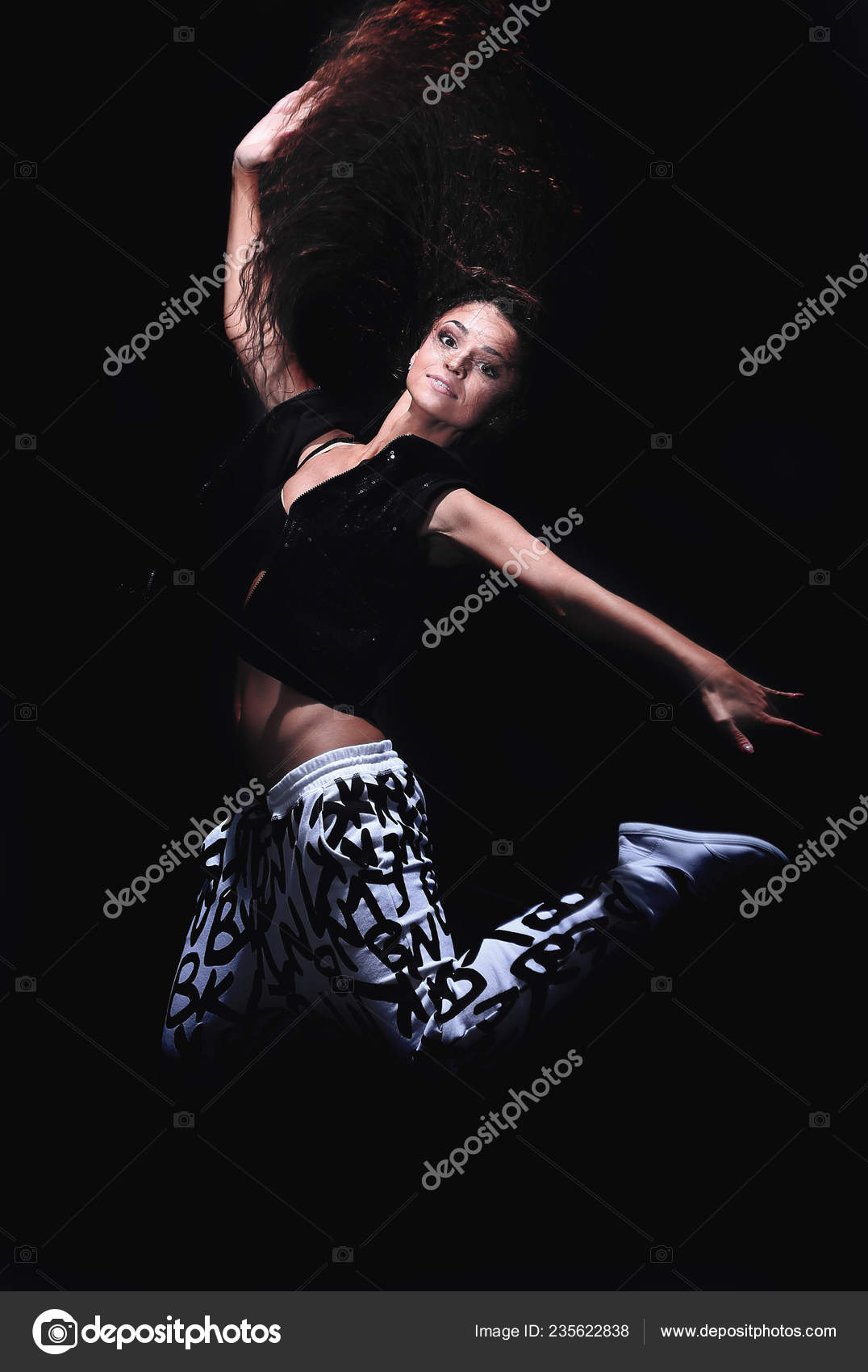 Woman dancing street dance Stock Photo by ©depositedhar 235622838