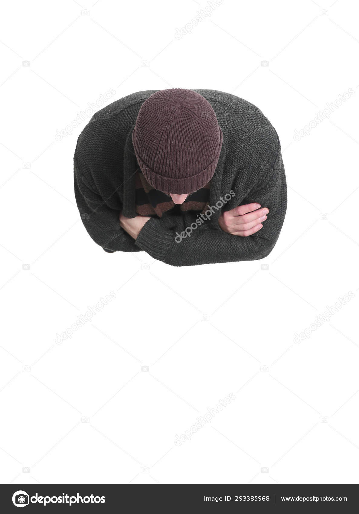 Top view .handsome sports guy looking at the camera Stock Photo by ...