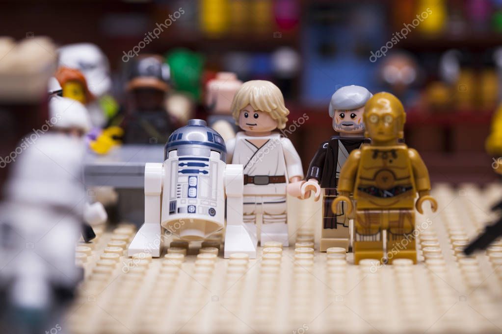 RUSIA, 12 de abril de 2018. Constructor Lego Star Wars. Episodio IV ...