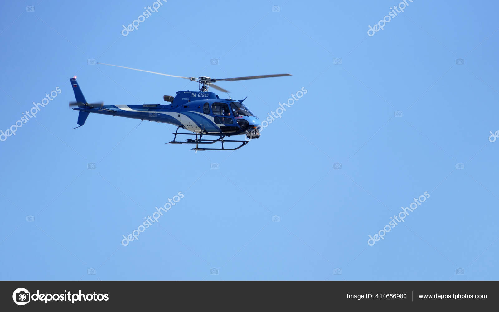 Helicopter equipped for filming formula one in the air — Stock ...