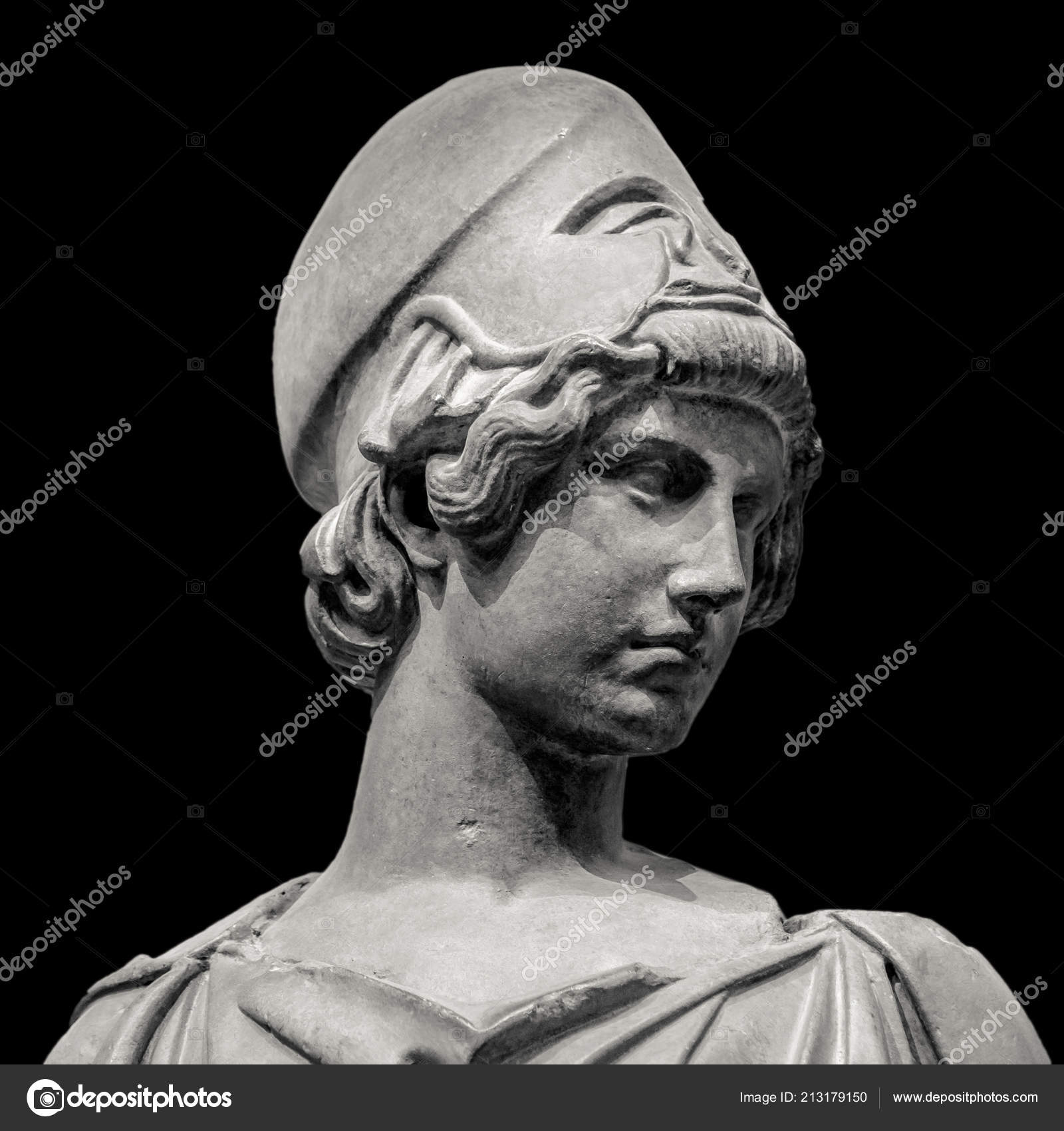 Athena Goddess Statue Face