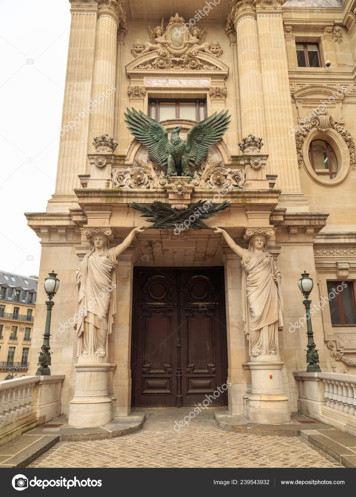 Architectural details of Opera National de Paris. Grand Opera Garnier ...