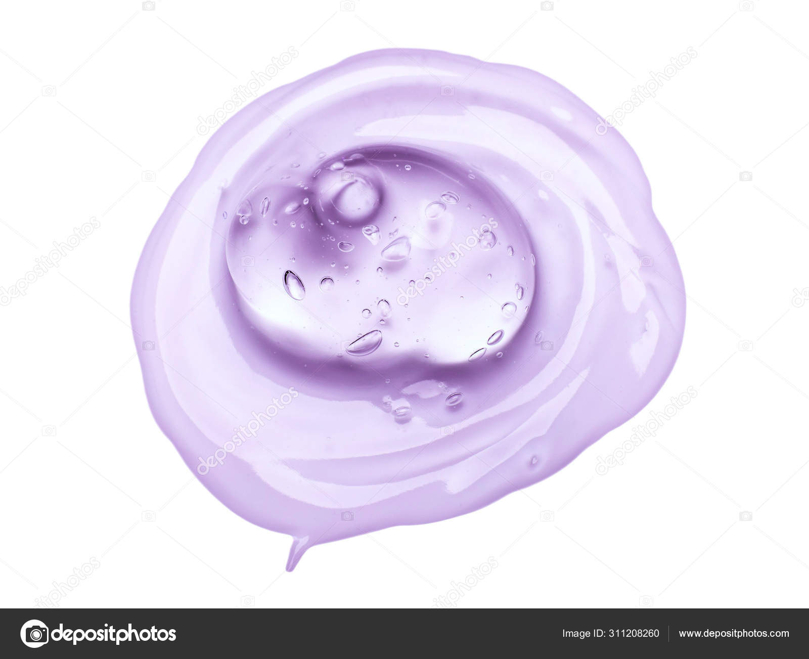 Squeezed cosmetic clear cream gel texture Iisolated on white background ...