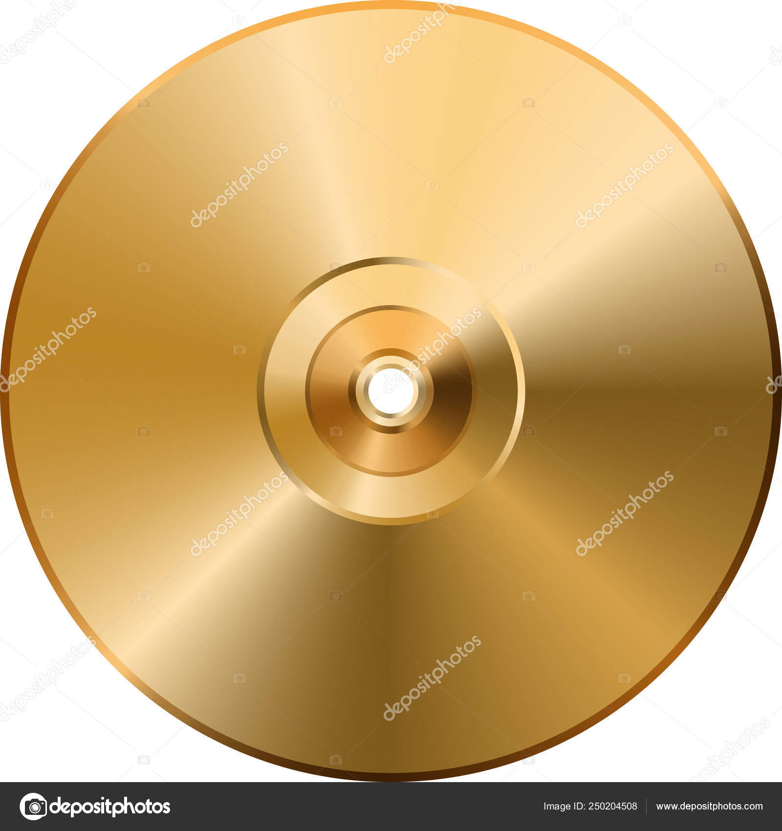 CD DVD golden disc isolated on transparent background. Stock Vector by ...
