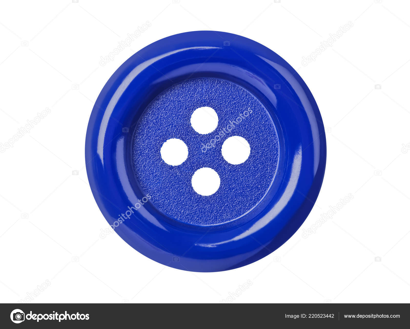 Blue Button Isolated White Background Stock Photo by ©Violin 220523442