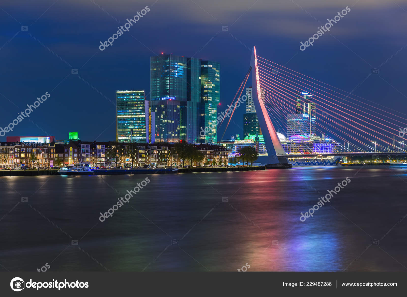 Rotterdam Cityscape Netherlands Architecture Background – Stock ...