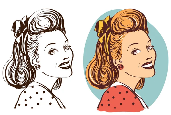 1950s women Vector Art Stock Images | Depositphotos