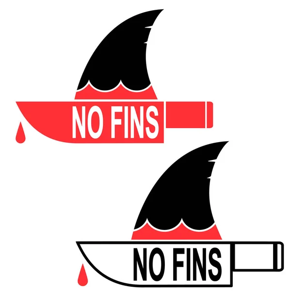 No blood shark finning soup.Vector poster illustration Stock Vector ...