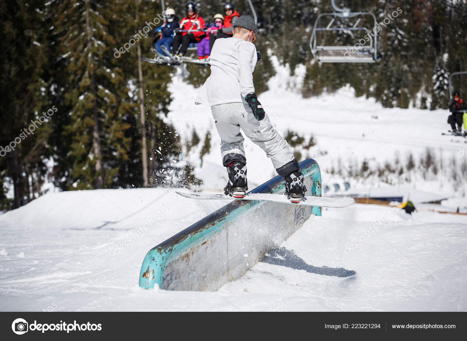 Bukovel Ukraine March 2018 Snowboard Jib Contest Rails Snow Park ...