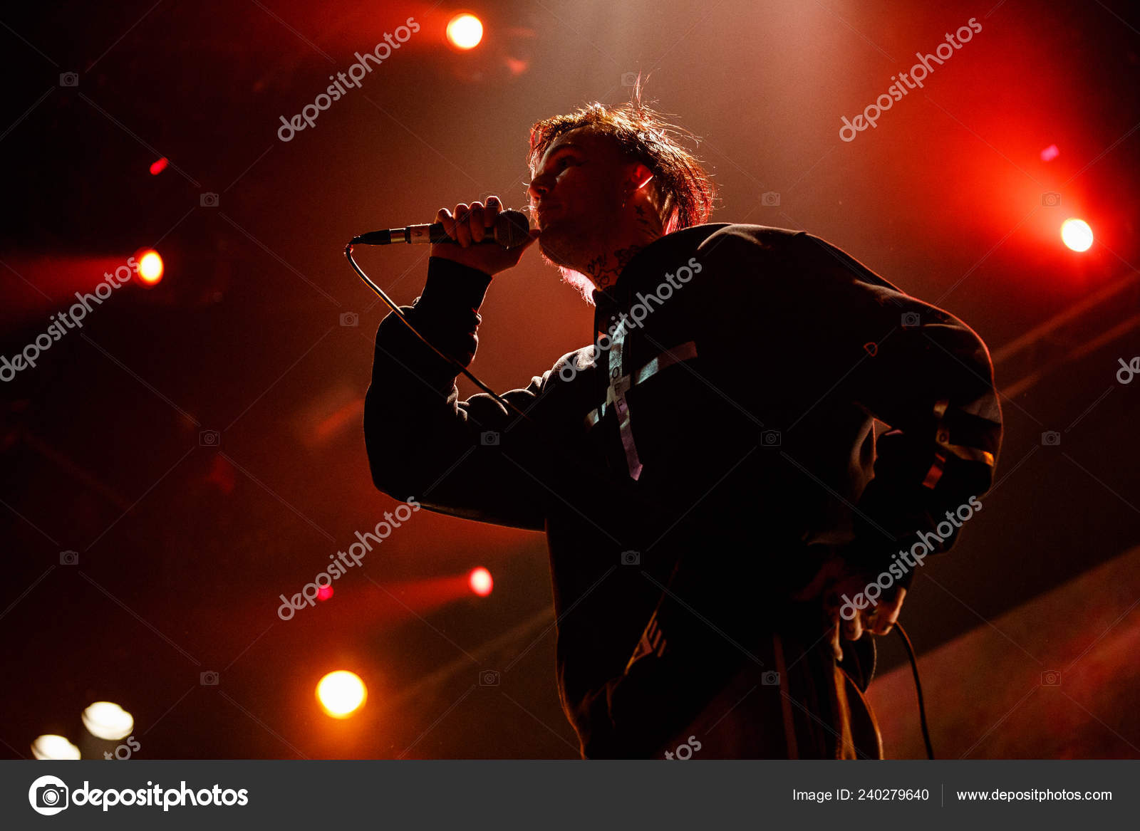 Moscow March 2017 Rapper Lil Peep Concert Night Club — Stock Editorial ...