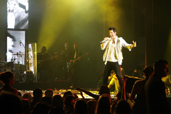 Editorial Photos Famous Greek Pop Singer Sakis Rouvas Performing Stage ...