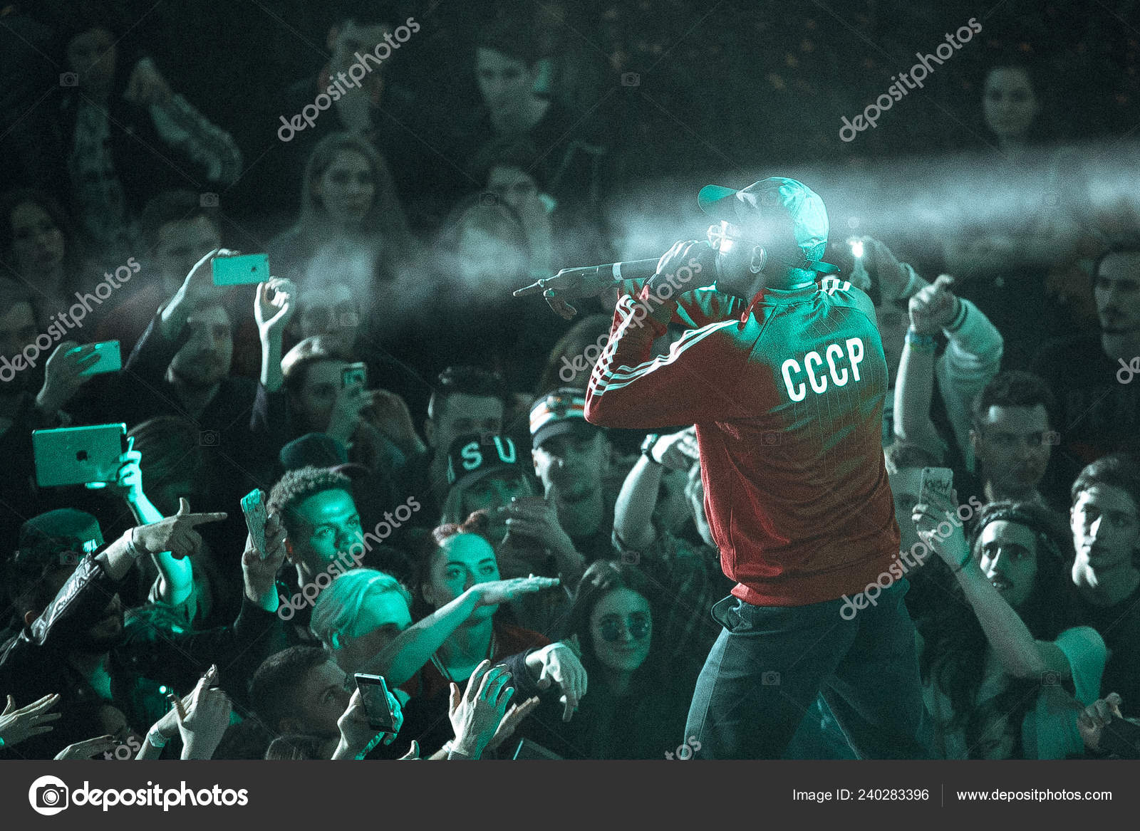 Moscow May 2016 Famous American Rap Singer Asap Nast Performing — Stock ...
