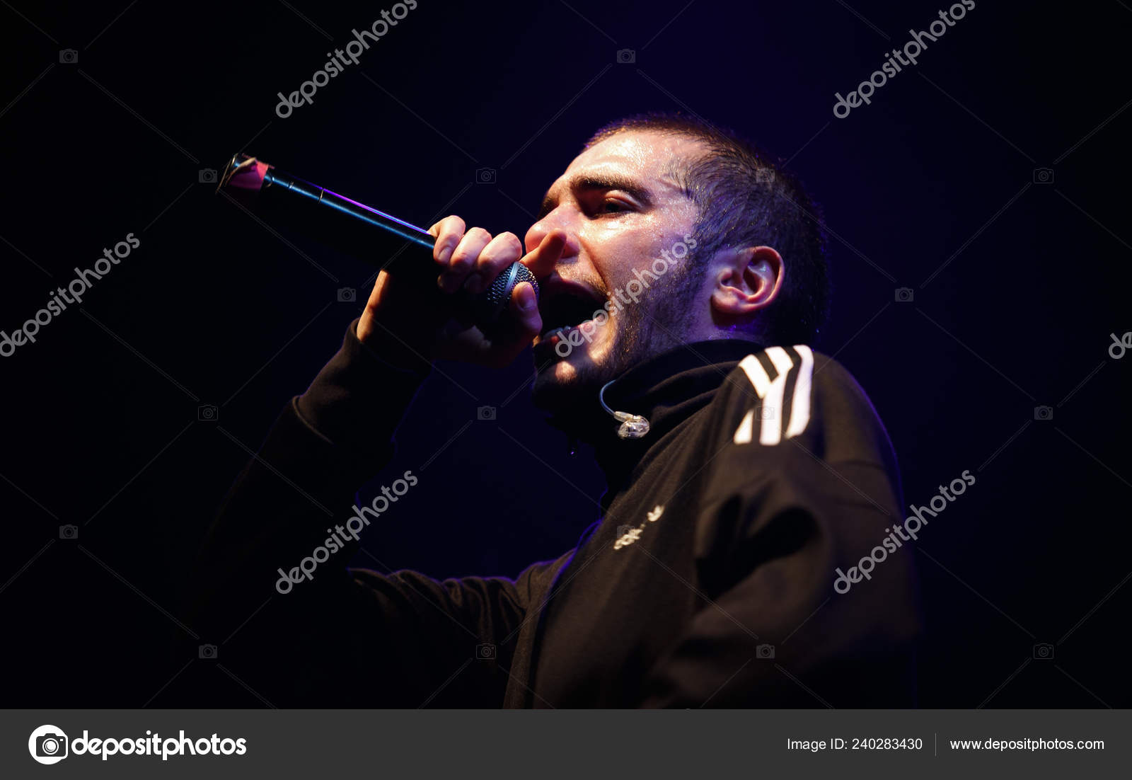 Moscow July 2017 Popular Russian Rap Singer Husky Performing Stage ...