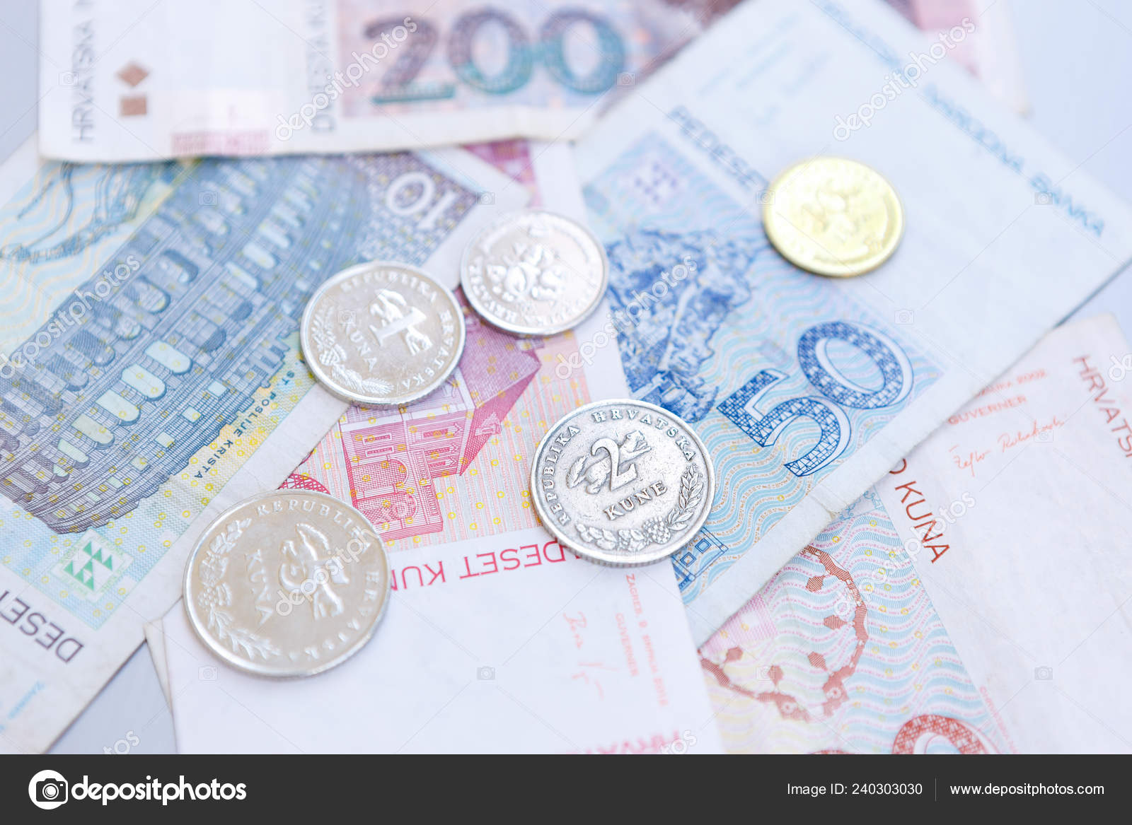 National Croatian Kuna Currency Notes Paper Note Hrvatska Kuna Metal ...