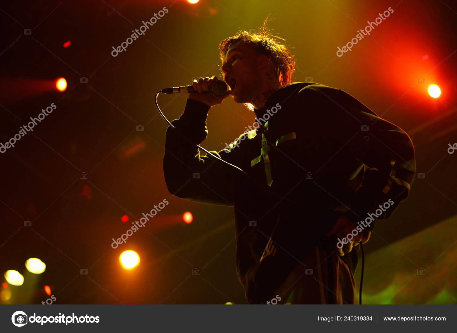 Moscow March 2017 Rapper Lil Peep Concert Night Club — Stock Editorial ...